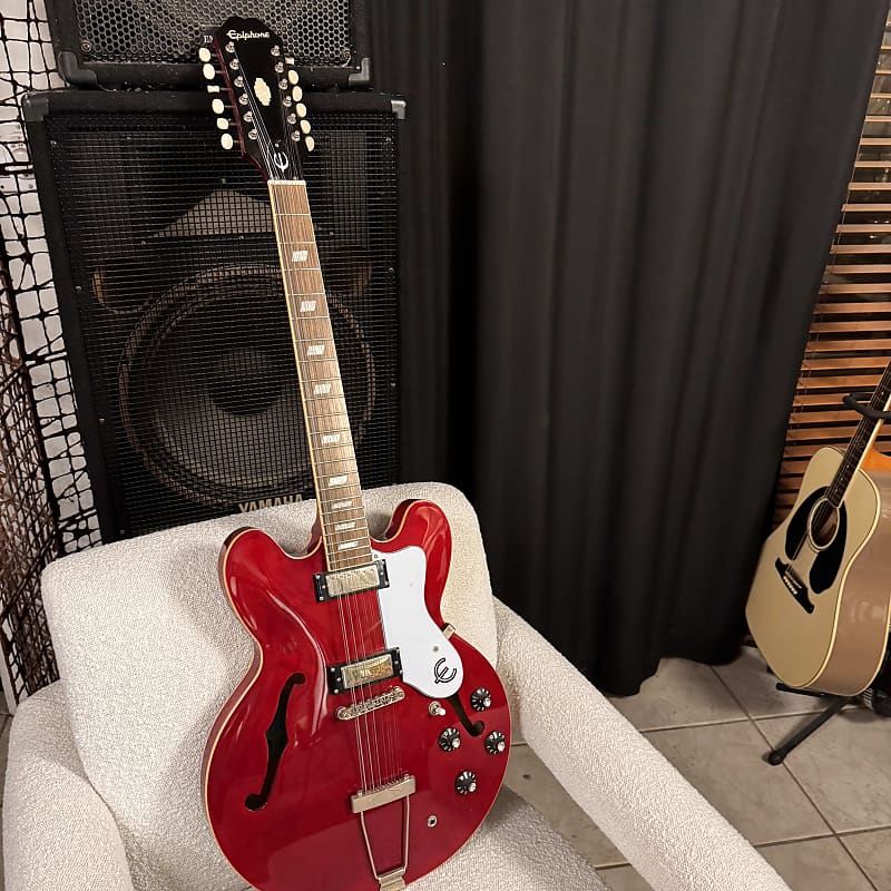 Epiphone Riviera electric 12 string 2018 - cherry | Reverb