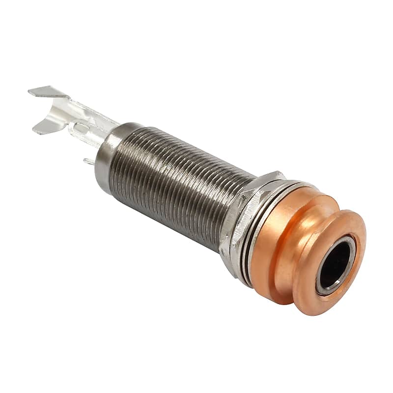 1/4"(6.35mm) Guitar End Pin Output Jack, Copper Metal | Reverb