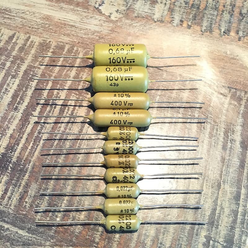 Very Rare NOS Mullard Mustard Capacitor Kit 68 69 Marshall | Reverb