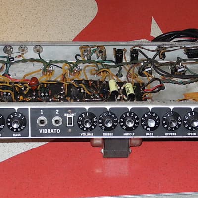 Vintage 1967 Fender Blackface Twin Reverb Chassis Guitar Amp | Reverb