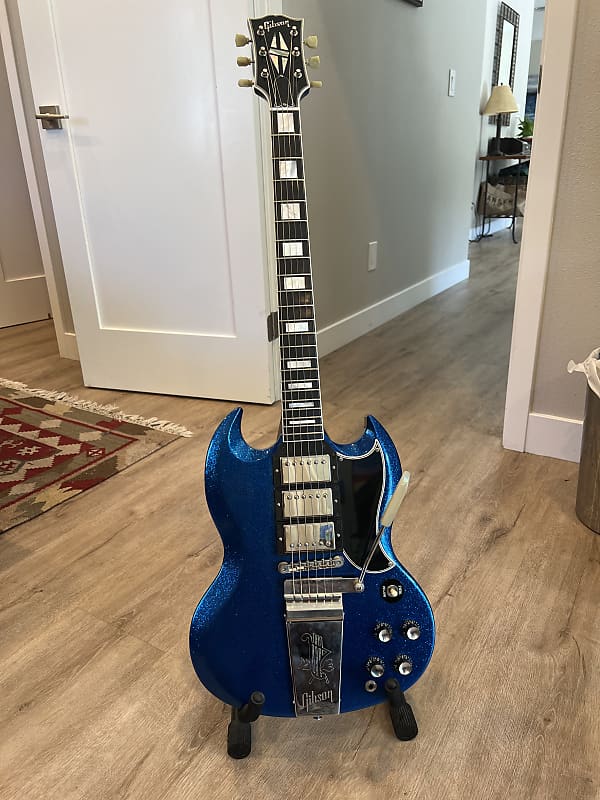 Gibson SG Custom Shop 2008 - Blue Sparkle | Reverb
