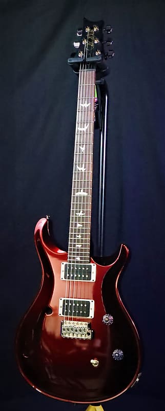 PRS CE24 S/H Metallic Burgundy Blackout Neck Custom Colour | Reverb