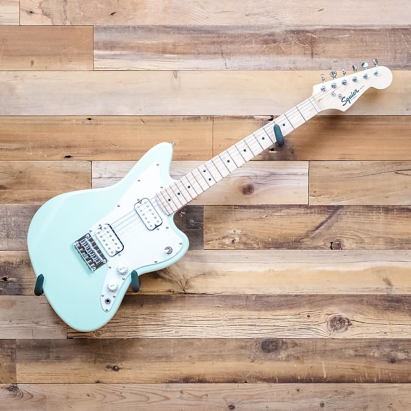 Fender Squier Mini Jazzmaster HH Electric Guitar, Surf Green | Reverb