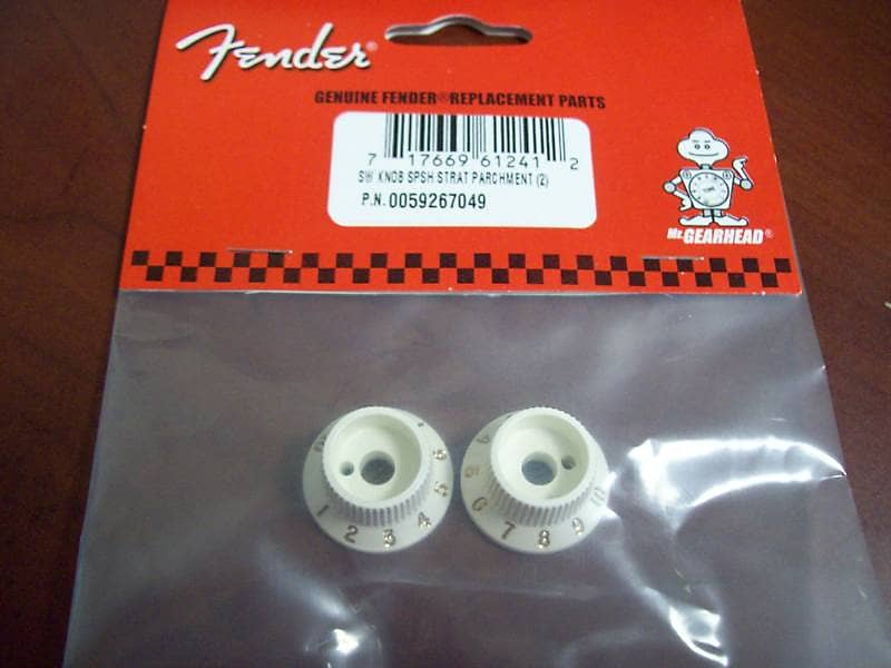 Genuine Fender S-1 Strat Knob Set - PARCHMENT, 005-9267-049 | Reverb