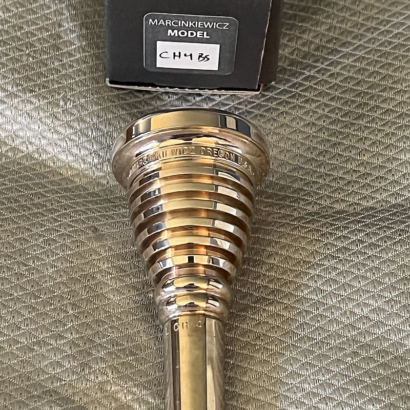 Marcinkiewicz CH 4 Large Shank Trombone Mouthpiece - Silver | Reverb