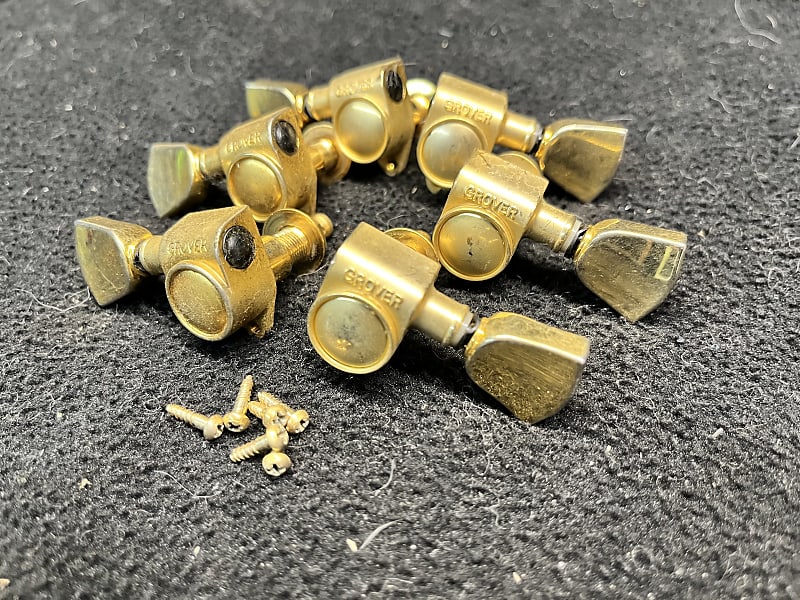 Vintage Gibson/ Grover Tuners 1980's, Gold, 3x3, Keystone | Reverb