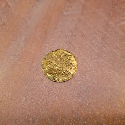 Vintage GEIB Guitar Instrument Case Badge Logo Chicago Brass | Reverb