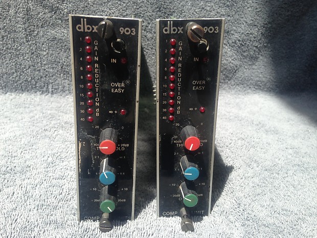 dbx pair of 903 compressor modules, Vintage Silver side | Reverb