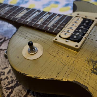 Gibson Les Paul gold top superb relic and mock snakeskin | Reverb UK
