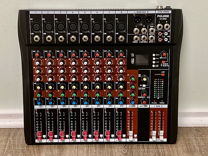 Fulode CT-80S Professional Audio Mixer 8 Channel | Reverb
