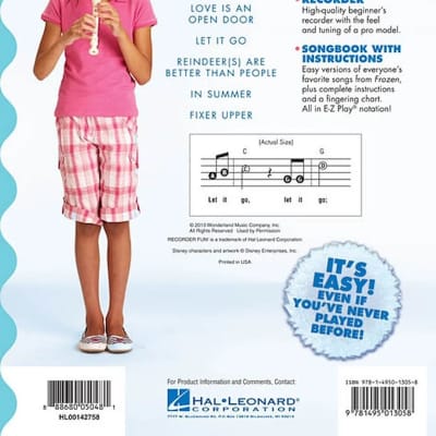 Frozen - Recorder Fun! - Pack with Songbook and Instrument | Reverb