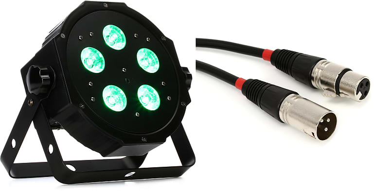 ADJ Mega Hex Par RGBAW+UV Par Bundle with Chauvet DJ DMX3P5FT | Reverb