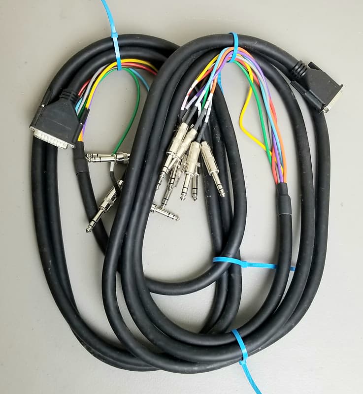 Hosa DB25 D-Sub to TRS 1/4" Snake Cable's - PAIR/TWO, 10ft | Reverb