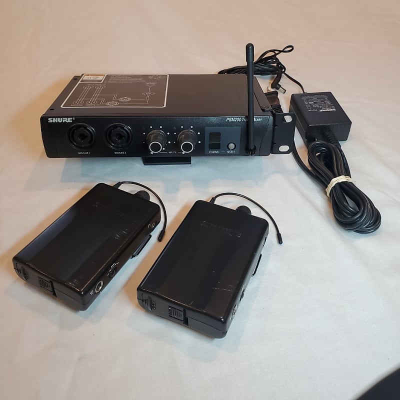 Shure Shure PSM200 IEM TransMixer and Body Pack Black (#1 & | Reverb