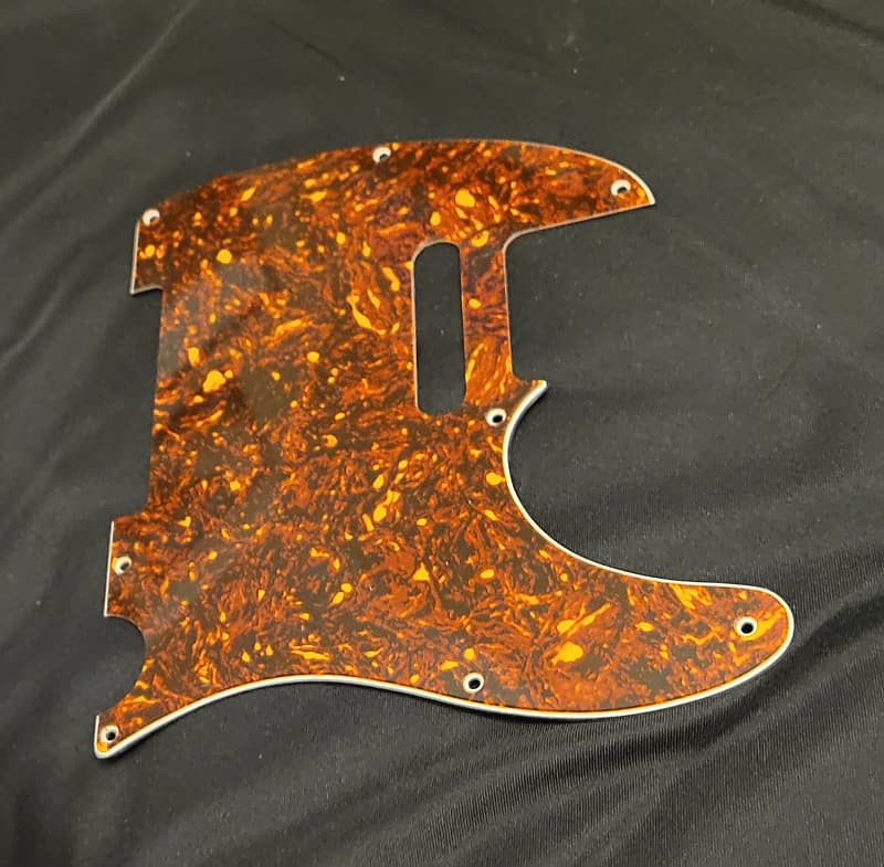 Allparts Tortoise 8 Hole Tele Pickguard - Faux Tortoise Shell | Reverb
