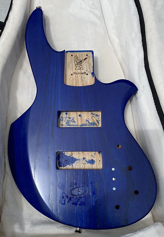 Warmoth Deluxe 5 Z Bass Guitar Body - Blue Stain, Five String | Reverb