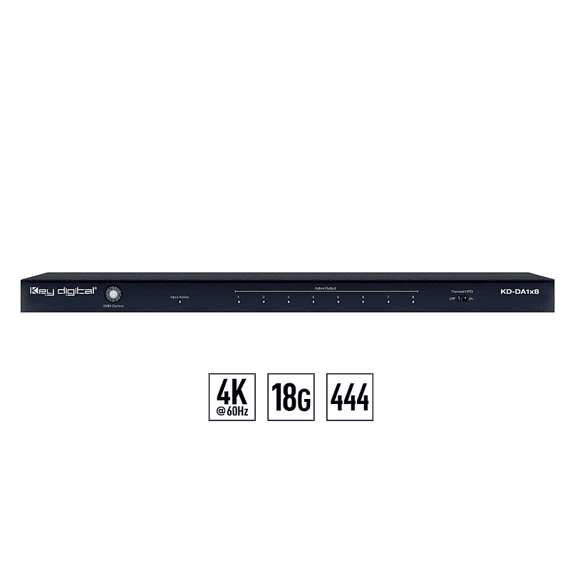 Key Digital KD-DA1x8 1 Input to 8 Outputs HDMI Distribution | Reverb
