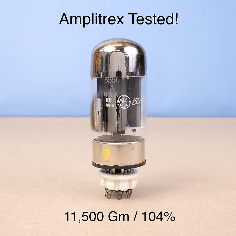 NOS Vintage 1984 GE 6550A Vacuum Tube Triple Getter Power Amp | Reverb