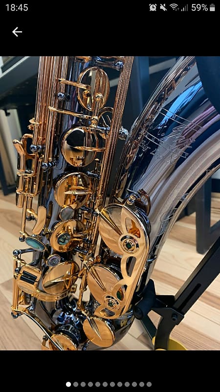 L.A. Sax LAX-308BGR Big Lip “X” Tenor Black Nickel & Gold | Reverb