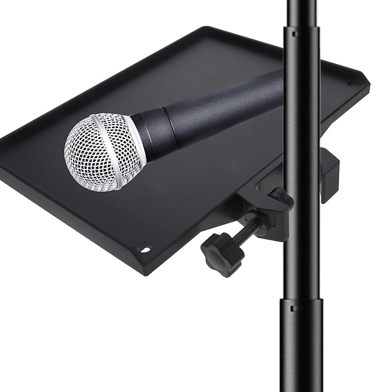 Microphone Stand Clamp- On Utility Shelf Adjustable Table | Reverb