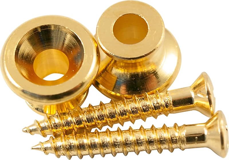 Kluson Strap Button Set Of 2 For Gibson Style Guitars Gold | Reverb