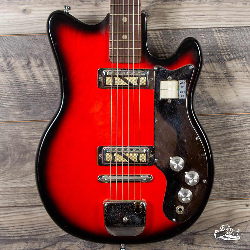 1970's Zim-Gar Electric Guitar - Red Burst | Reverb
