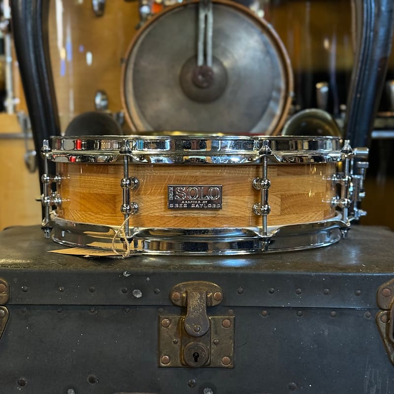 USED Greg Gaylord 3x13 Solo Segment Block Red Oak Snare Drum | Reverb