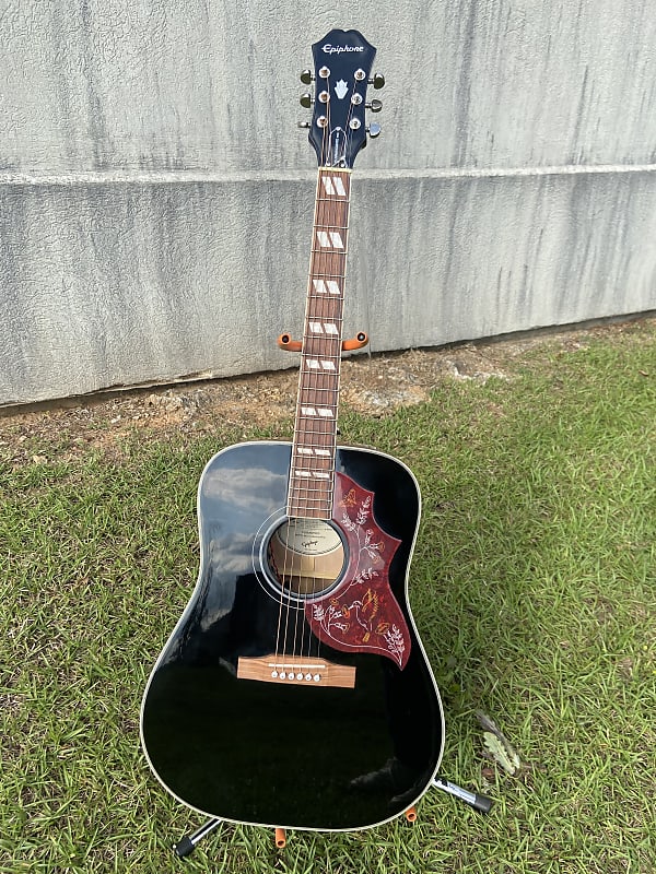 Epiphone Hummingbird Pro - Black | Reverb