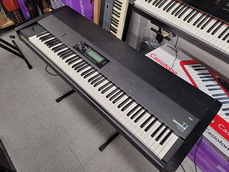 Korg T-1 88 Key Synthesizer Workstation 1980s Black | Reverb
