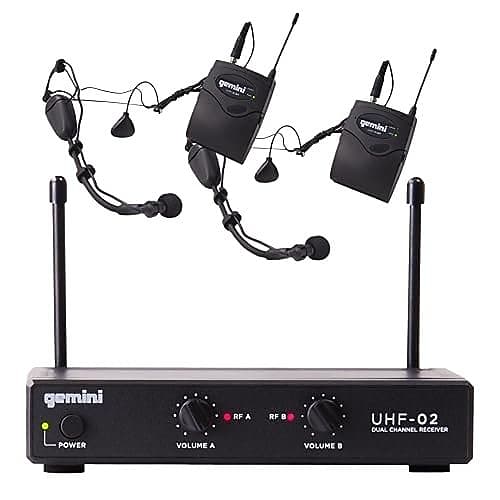 Gemini Sound UHF-02HL-S34 - Dual Channel UHF Wireless Headset | Reverb