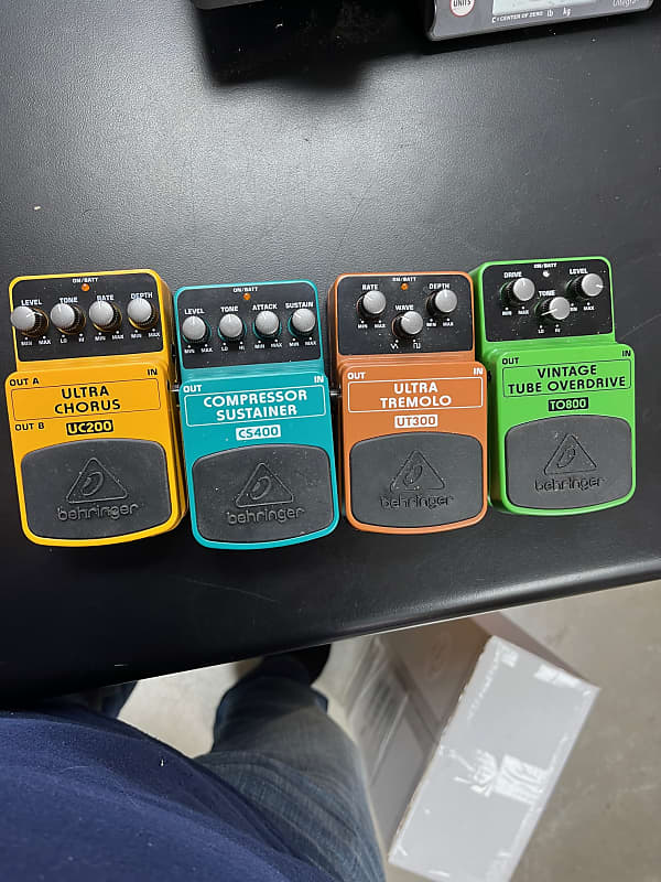 Behringer 4 Effect Pedals Ultra Chorus, Compressor, Tremolo, | Reverb