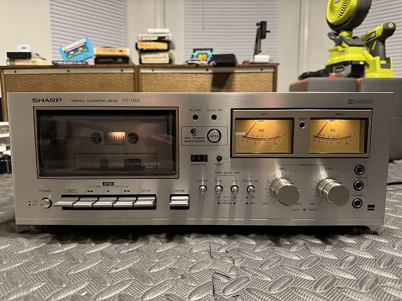 Sharp RT-1165 vintage stereo cassette deck player Serviced | Reverb