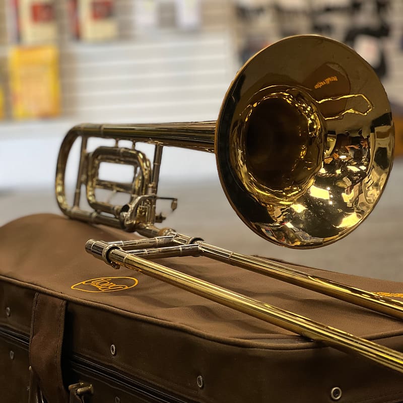 VINTAGE 1970's Bach 42 F-rotor Professional Trigger Trombone | Reverb