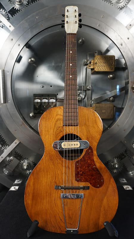 Vintage Mahogany Parlor Acoustic w/ Soundhole Pickup | Reverb