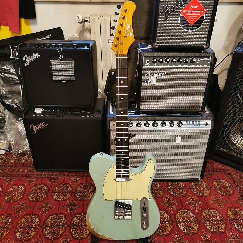Eko vt 380 telecaster relic 2019 Dafne blue | Reverb UK