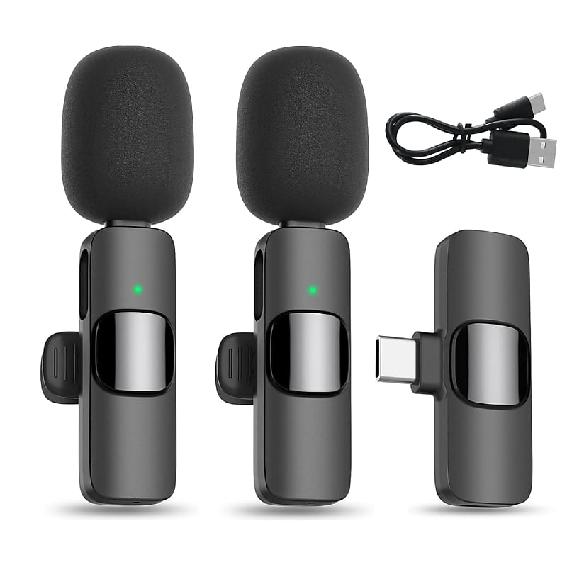 Dual Wireless Microphones For Android Plug-Play Wireless | Reverb