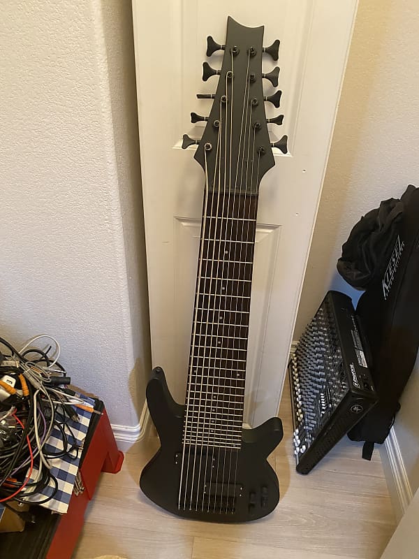 Unbranded custom 10 string bass guitar 2019 Matte black | Reverb