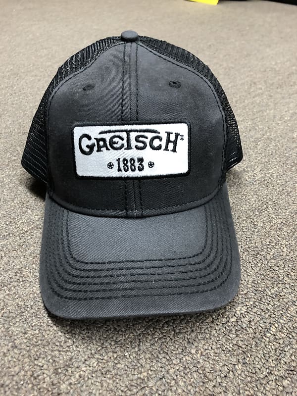 Gretsch 1883 Logo Trucker Hat (Black, One Size Fits Most) | Reverb