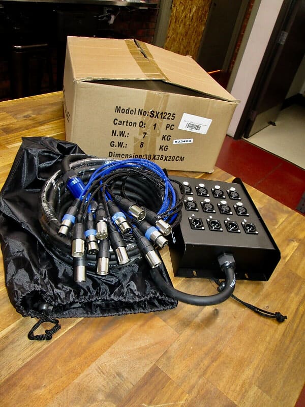 Rockville SX1225 12-CHANNEL 25 FOOT XLR SNAKE CALE | Reverb