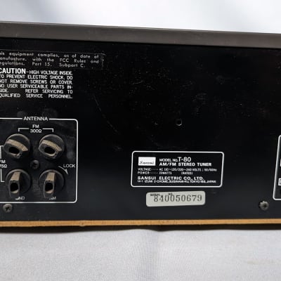 Sansui T-80 Digitally Quartz Locked AM/FM Stereo Tuner - 1980 | Reverb