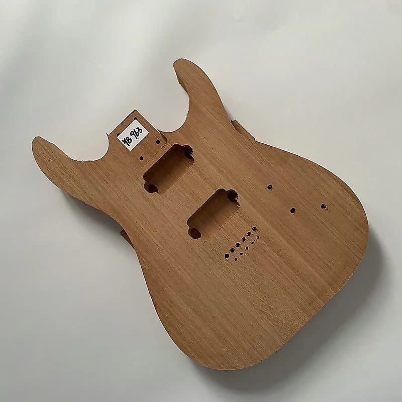 Unfinished Mahogany Wood HH Guitar Body, String Through | Reverb