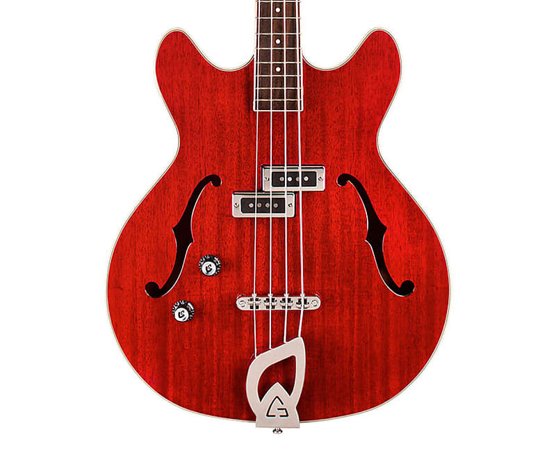 Guild Starfire I Left Handed Semi-Hollow Bass Guitar - Cherry | Reverb