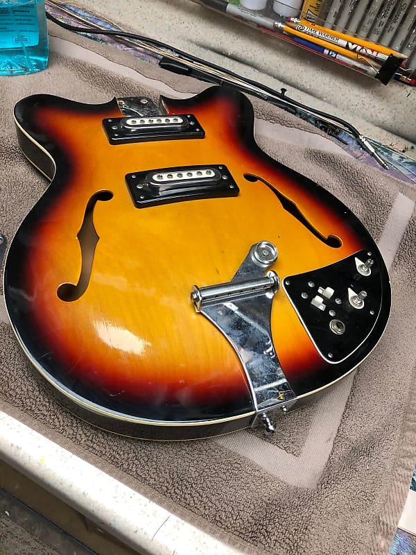 1960's Teisco Japan 335 Style Loaded Body as shown in pics. | Reverb