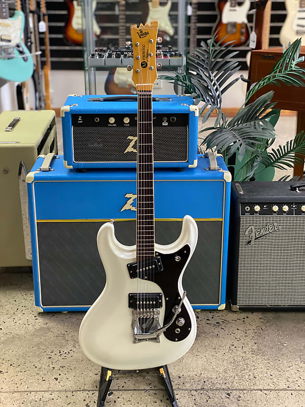 Mosrite The Ventures USA V-64 Made in Japan White Pearl W/bag | Reverb