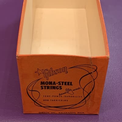 Vintage 1954 Gibson MONASTEEL GUITAR String carton Box | Reverb