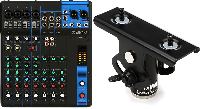 Yamaha MG10 10-channel Analog Mixer Bundle with Yamaha BMS10A | Reverb