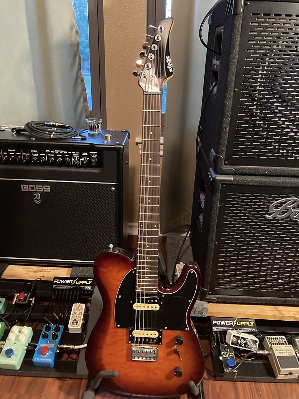 Schecter PT Plus Prototype 2021 Vintage Sunburst w/ Tesla | Reverb
