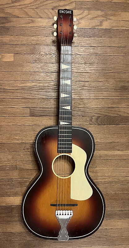 Vintage Late 50s/Early 60s Encore Parlor Acoustic with Case | Reverb