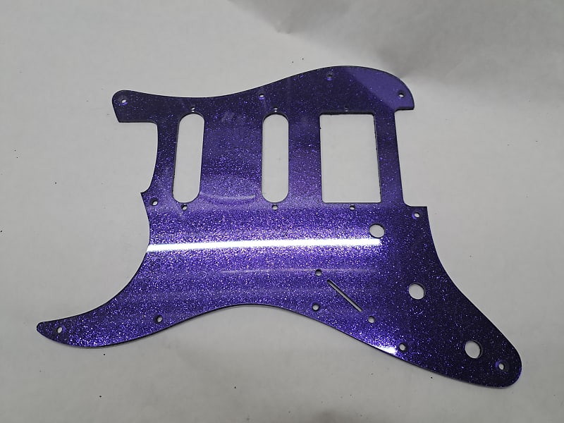 Lefty left handed Purple Sparkle Glitter Acrylic Strat | Reverb