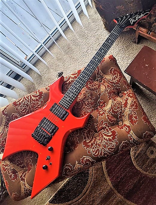 B.C. Rich Warlock Platinum Series 1987 Red w/ ebony & | Reverb